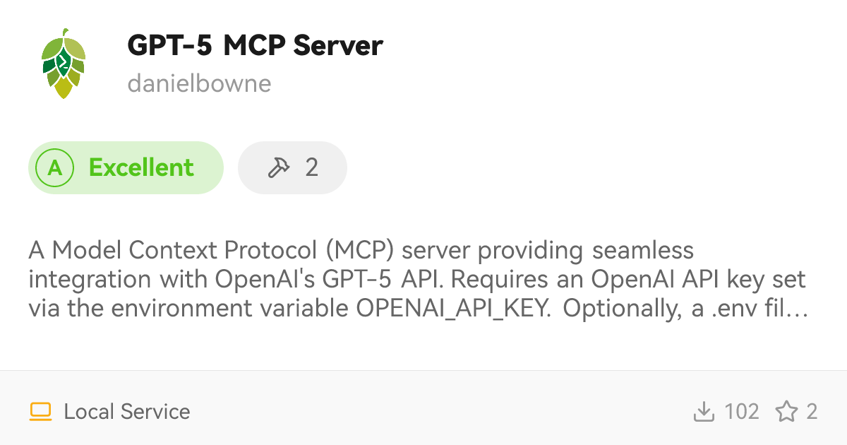GPT-5 MCP Server | MCP Servers · LobeHub