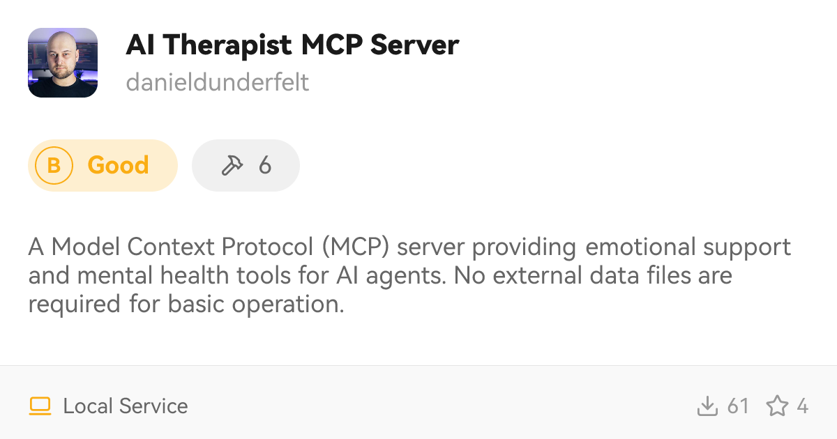 AI Therapist MCP Server | MCP Servers · LobeHub