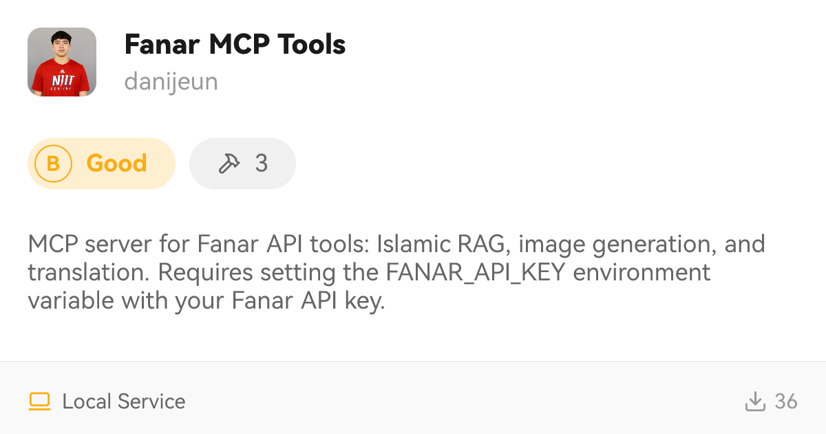 Herramientas MCP de Fanar | MCP Servers · LobeHub