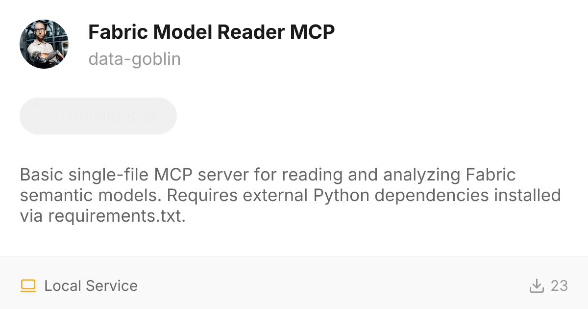 Fabric Model Reader MCP | MCP Servers · LobeHub