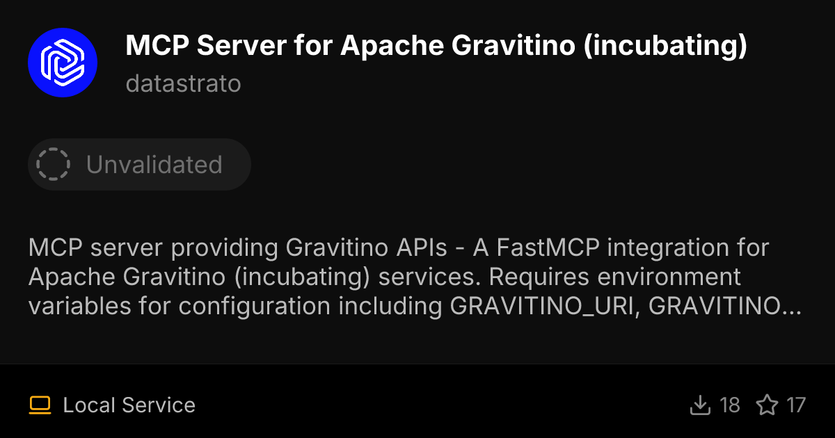MCP Server for Apache Gravitino (inc... · LobeHub