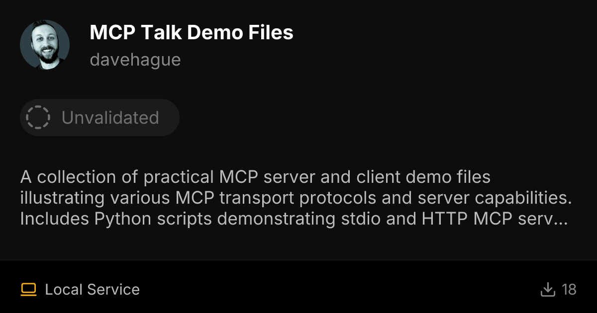 MCP Talk Demo Files | MCP Servers · LobeHub