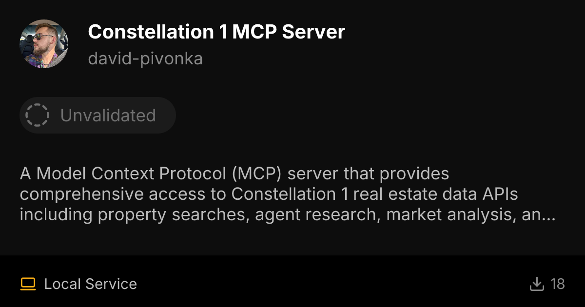 Constellation 1 MCP Server | MCP Ser... · LobeHub