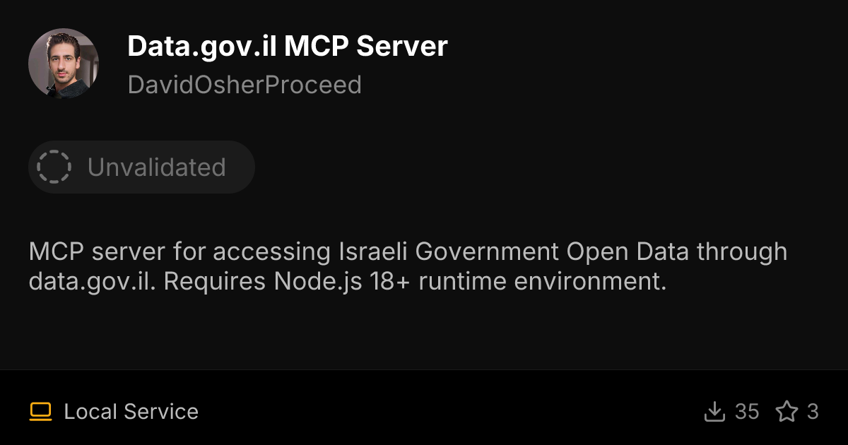 Data.gov.il MCP Server | MCP Servers · LobeHub