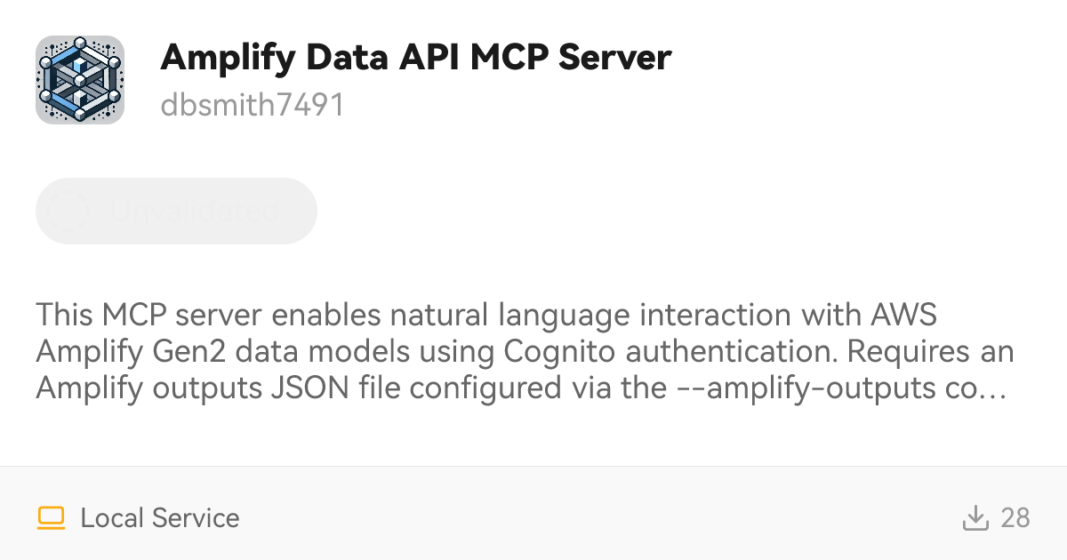 Amplify Data API MCP Server | MCP Se... · LobeHub