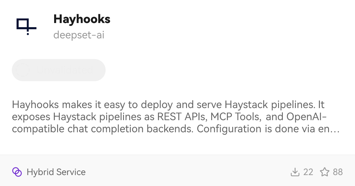 Hayhooks | MCP Servers · LobeHub