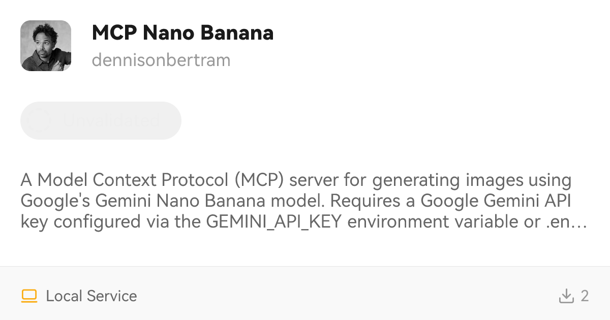 MCP Nano Banana | MCP Servers · LobeHub