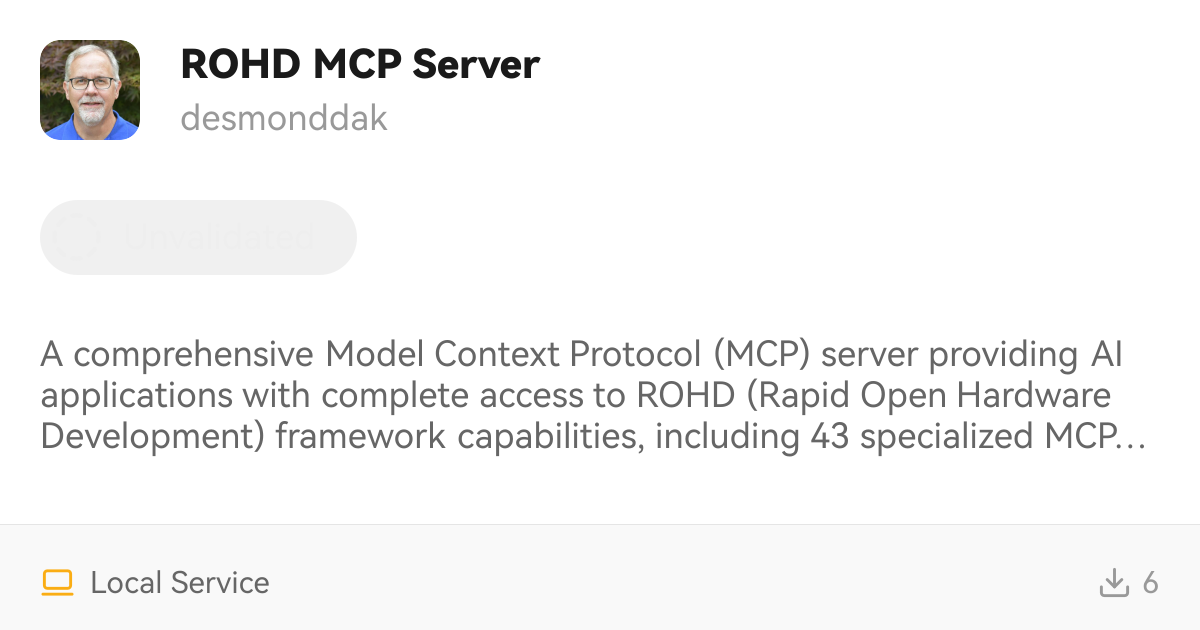 ROHD MCP 服务器 | MCP Servers · LobeHub