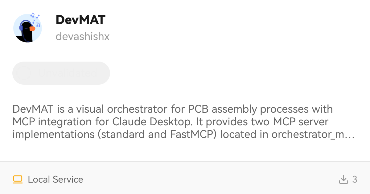DevMAT | MCP Servers · LobeHub