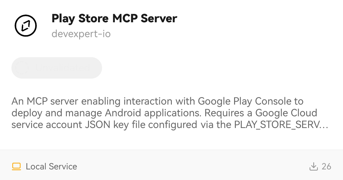 Play Store MCP Server | MCP Servers · LobeHub