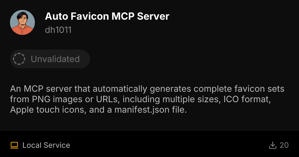 Auto Favicon MCP Server | MCP Servers · LobeHub