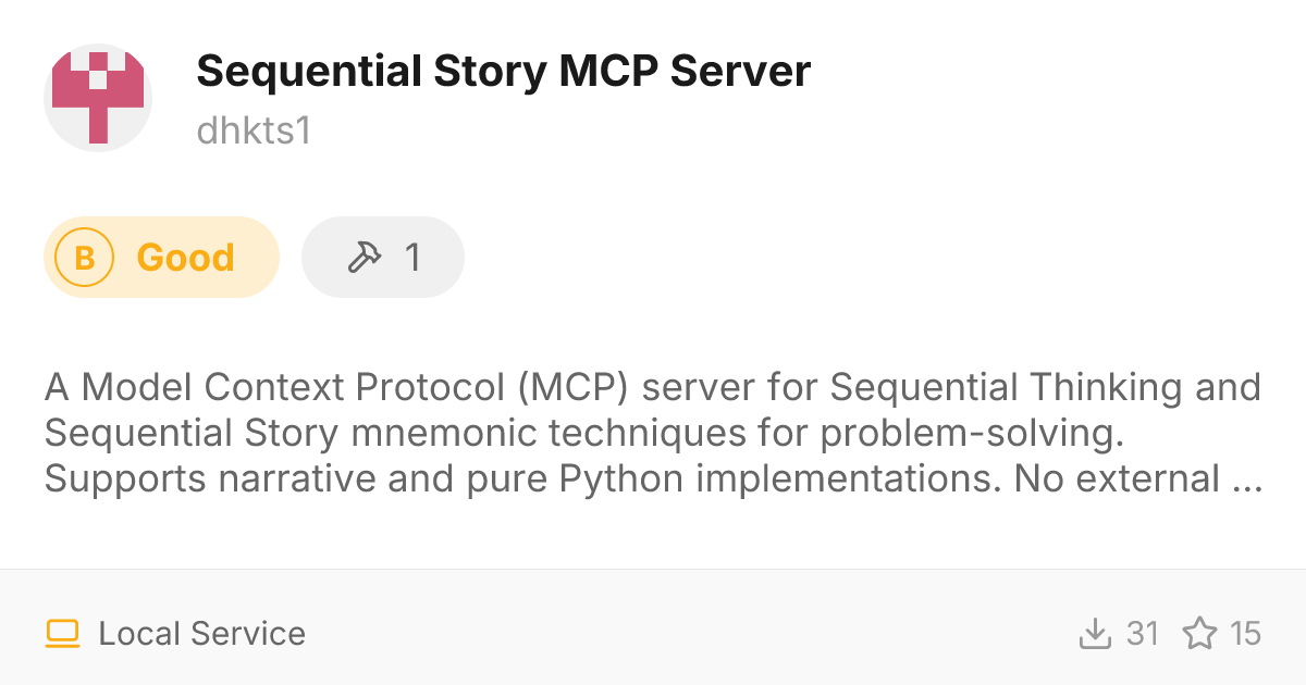 Sequential Story MCP Server | MCP Se... · LobeHub