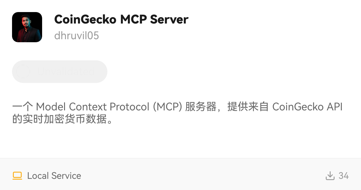 Coingecko Mcp Server Mcp Servers · Lobehub