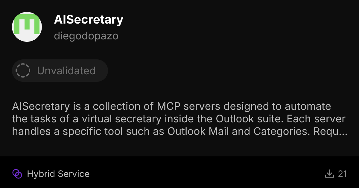 AISecretary | MCP Servers · LobeHub