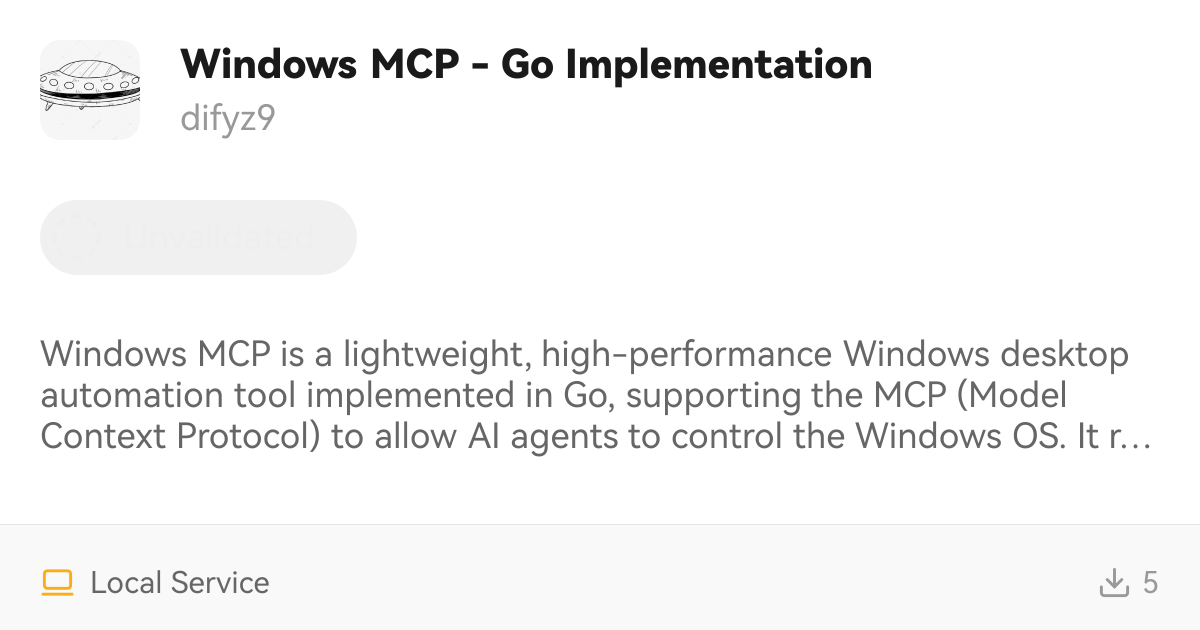 Windows MCP - Go Implementation | MC... · LobeHub