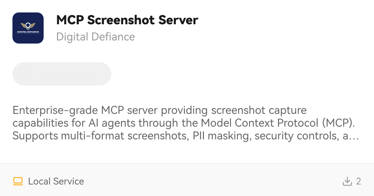MCP Screenshot Server | MCP Servers · LobeHub