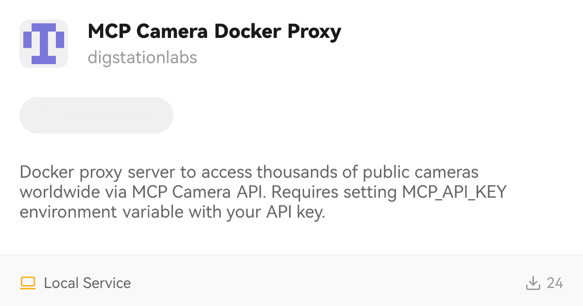 MCP Camera Docker Proxy | MCP Servers · LobeHub