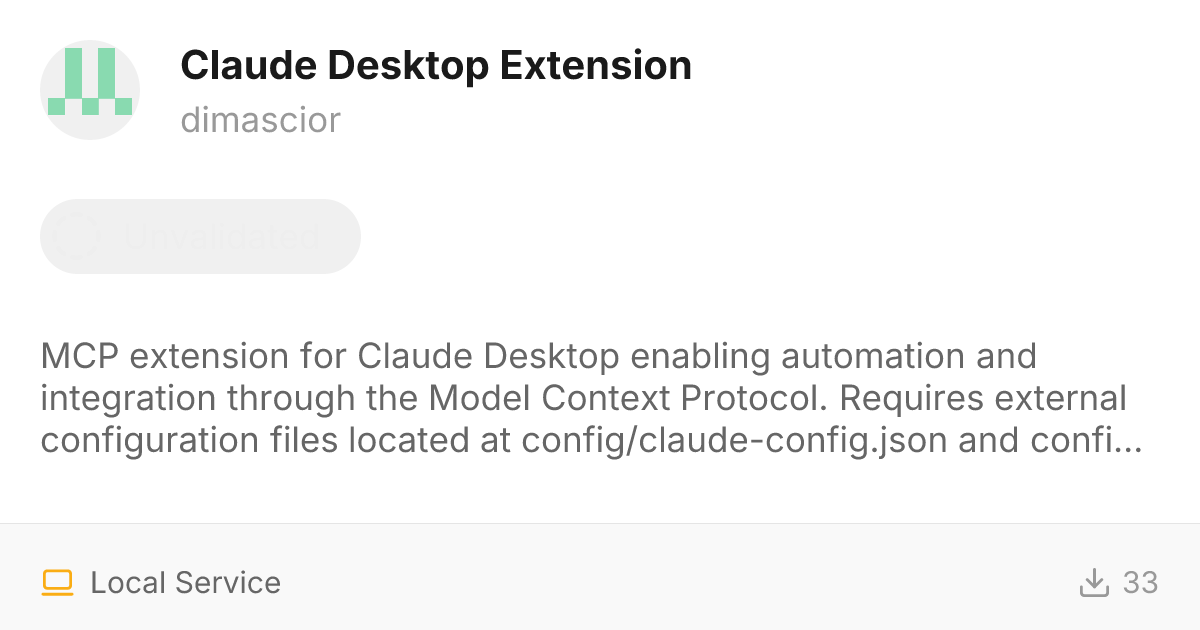 Claude Desktop Extension | MCP Servers · LobeHub