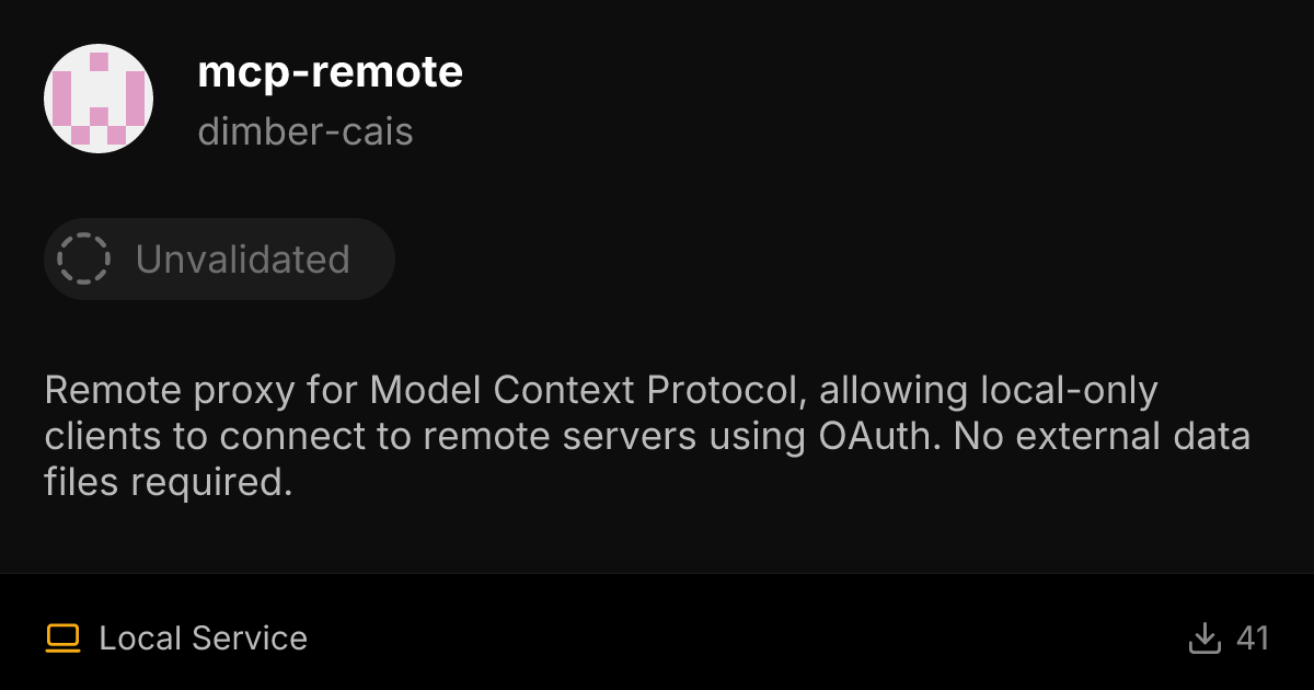 mcp-remote | MCP Servers · LobeHub