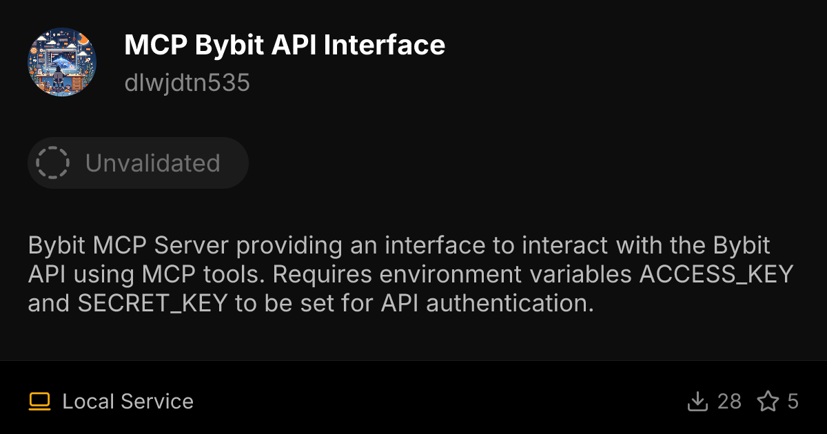 MCP Bybit API Interface | MCP Servers · LobeHub