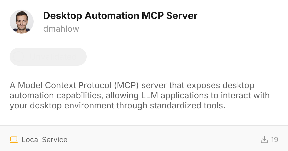 Desktop Automation MCP Server | MCP ... · LobeHub