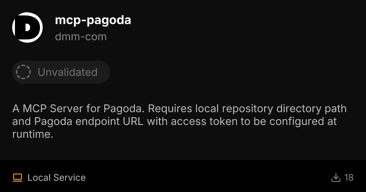 mcp-pagoda | MCP Servers · LobeHub