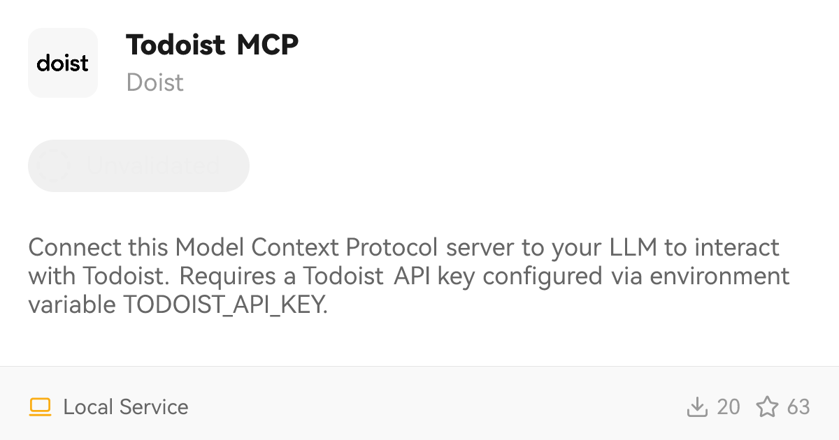 Todoist MCP | MCP Servers · LobeHub