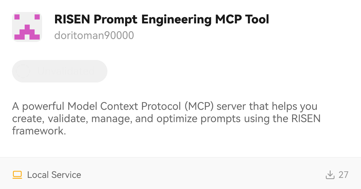 RISEN Prompt Engineering MCP Tool | ... · LobeHub