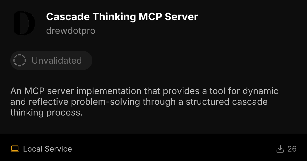 Cascade Thinking MCP Server | MCP Se... · LobeHub