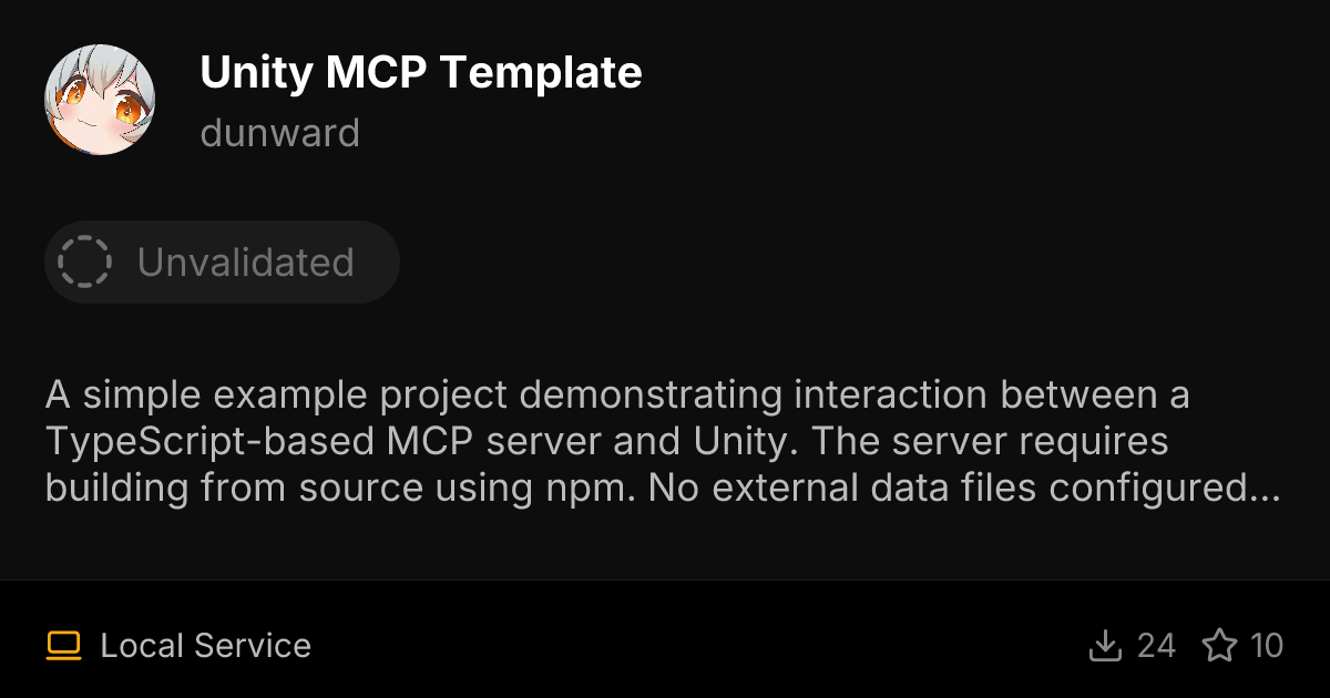 Unity MCP Template | MCP Servers · LobeHub