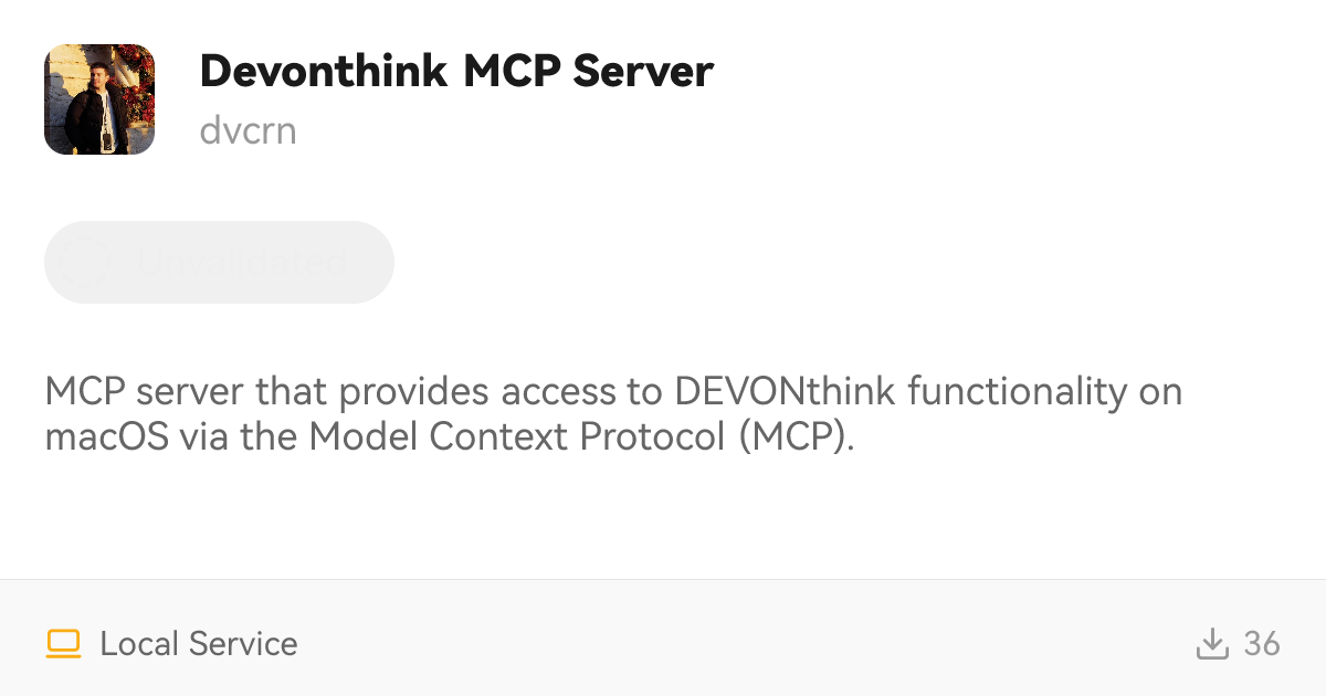 Devonthink MCP Server | MCP Servers · LobeHub