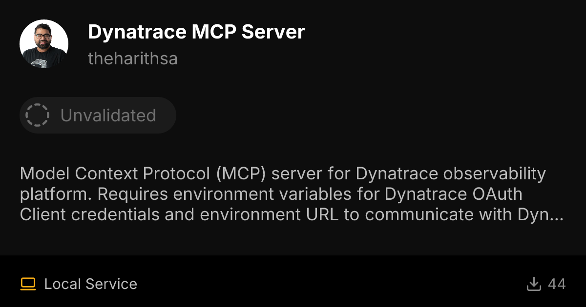 Dynatrace MCP Server | MCP Servers · LobeHub