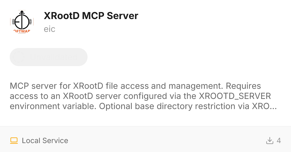 XRootD MCP Server | MCP Servers · LobeHub