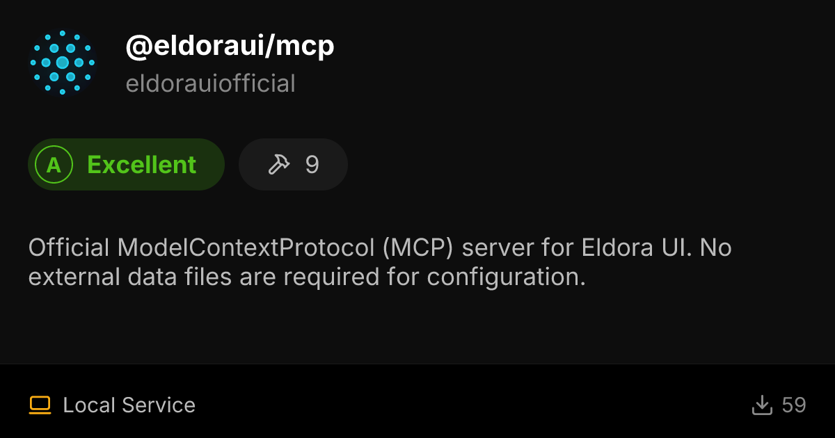 @eldoraui/mcp | MCP Servers · LobeHub