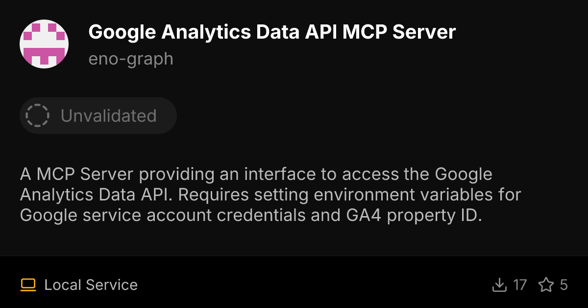 Google Analytics Data API MCP Server... · LobeHub