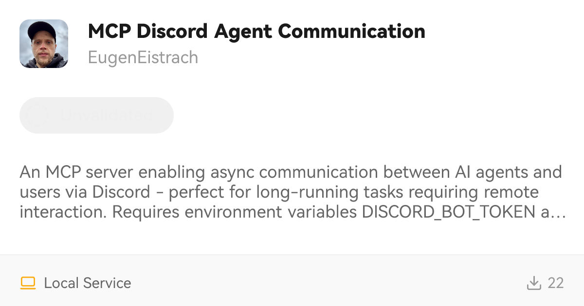 MCP Discord Agent-Kommunikation | MC... · LobeHub