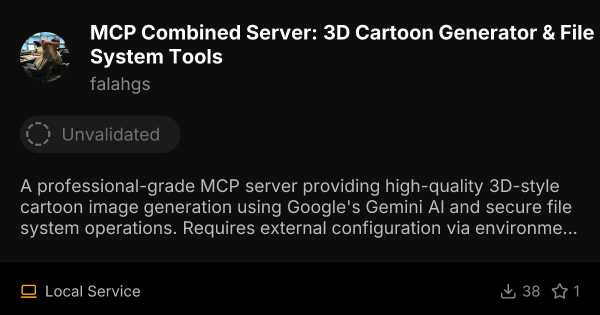 MCP Combined Server: 3D Cartoon Gene... · LobeHub