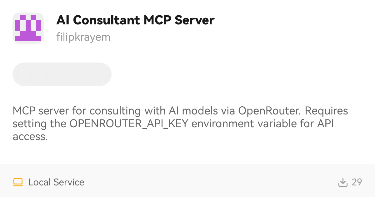 AI Consultant MCP Server | MCP Servers · LobeHub