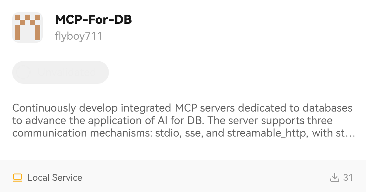 MCP-For-DB | MCP Servers · LobeHub