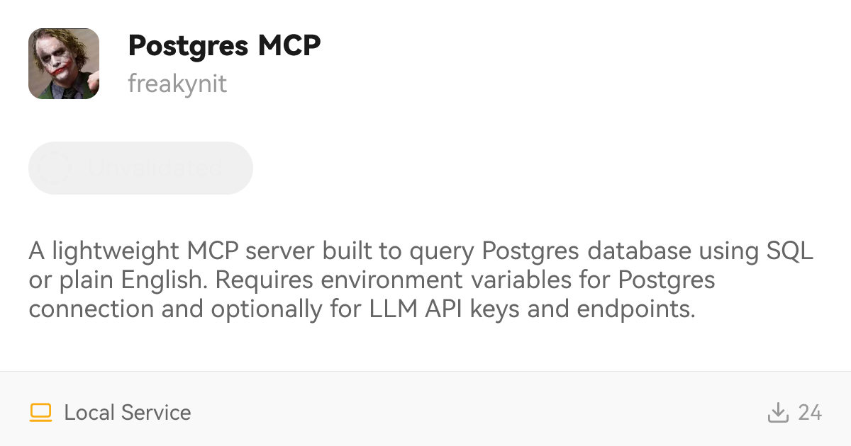 Postgres MCP | MCP Servers · LobeHub