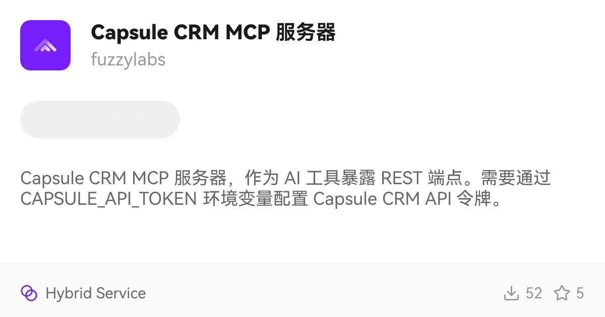 Capsule CRM MCP Server | MCP Servers · LobeHub