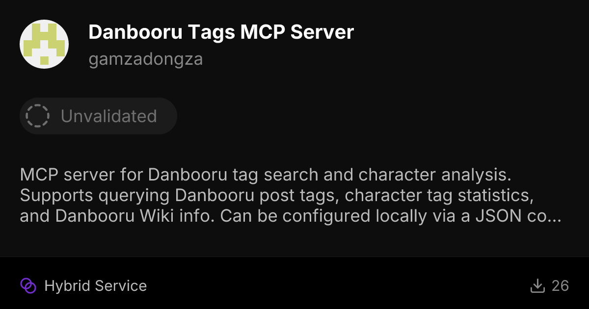 Danbooru Tags MCP Server | MCP Servers · LobeHub