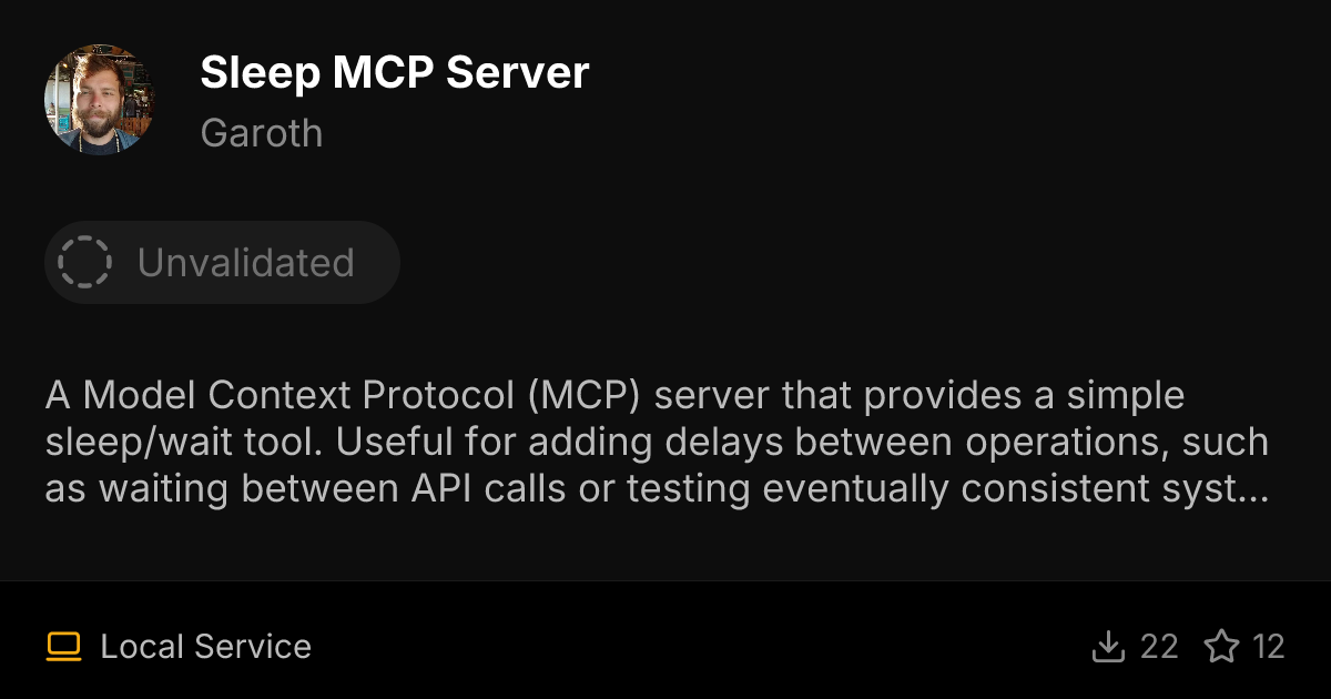 Sleep MCP Server | MCP Servers · LobeHub