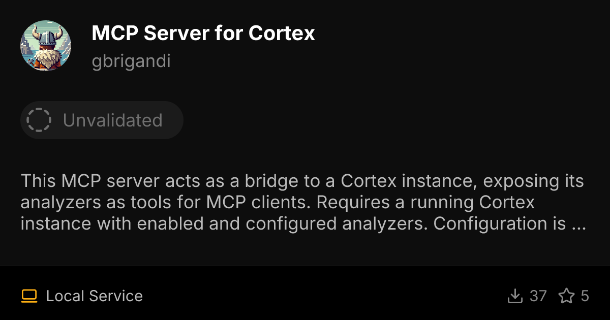 MCP Server for Cortex | MCP Servers · LobeHub