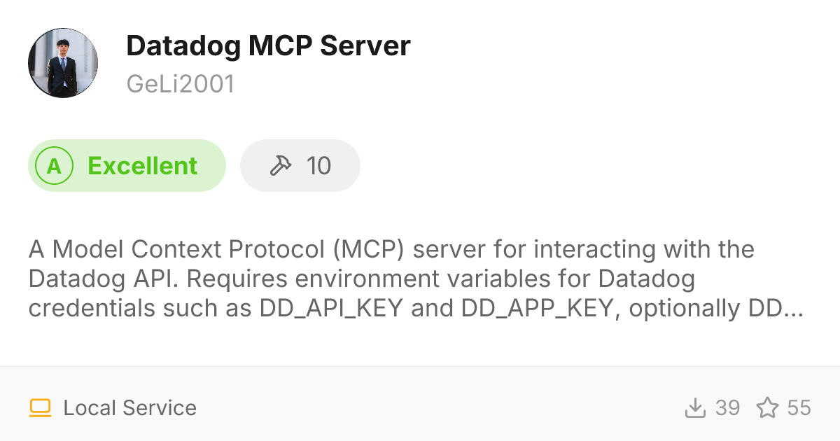 Datadog MCPサーバー | MCP Servers · LobeHub