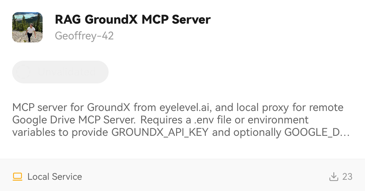RAG GroundX MCP Server | MCP Servers · LobeHub