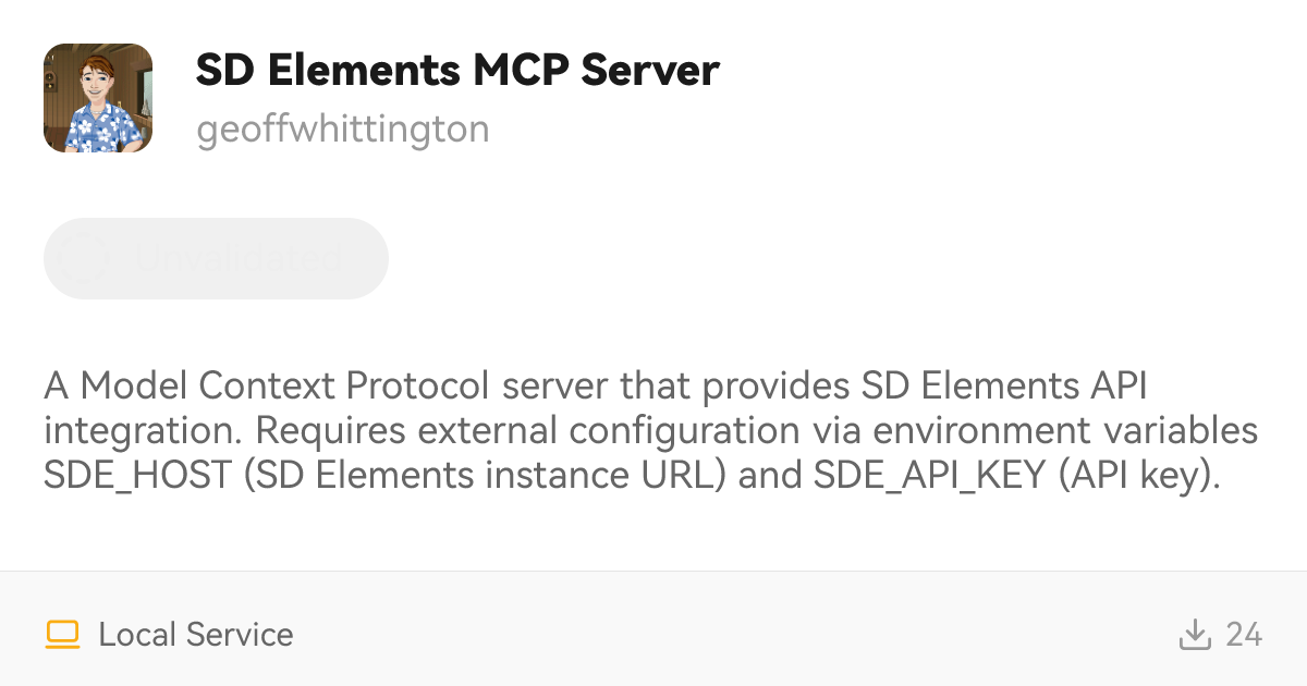 SD Elements MCP Server | MCP Servers · LobeHub