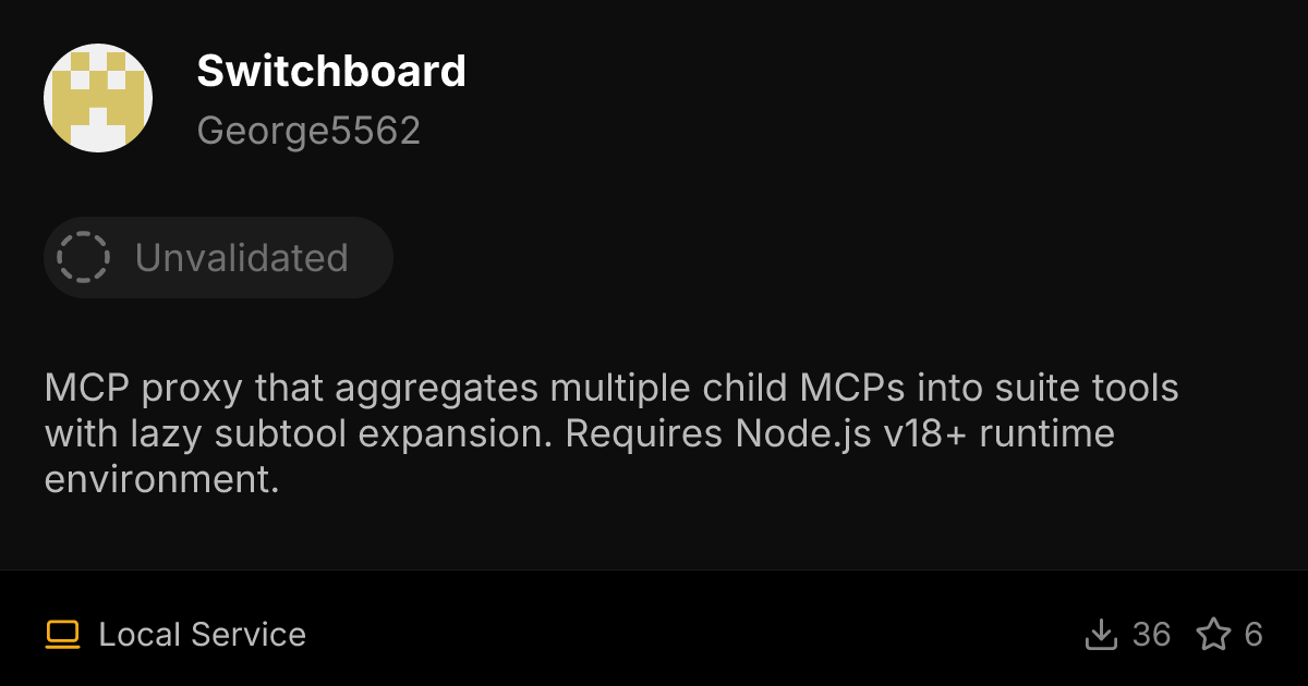 Switchboard | MCP Servers · LobeHub
