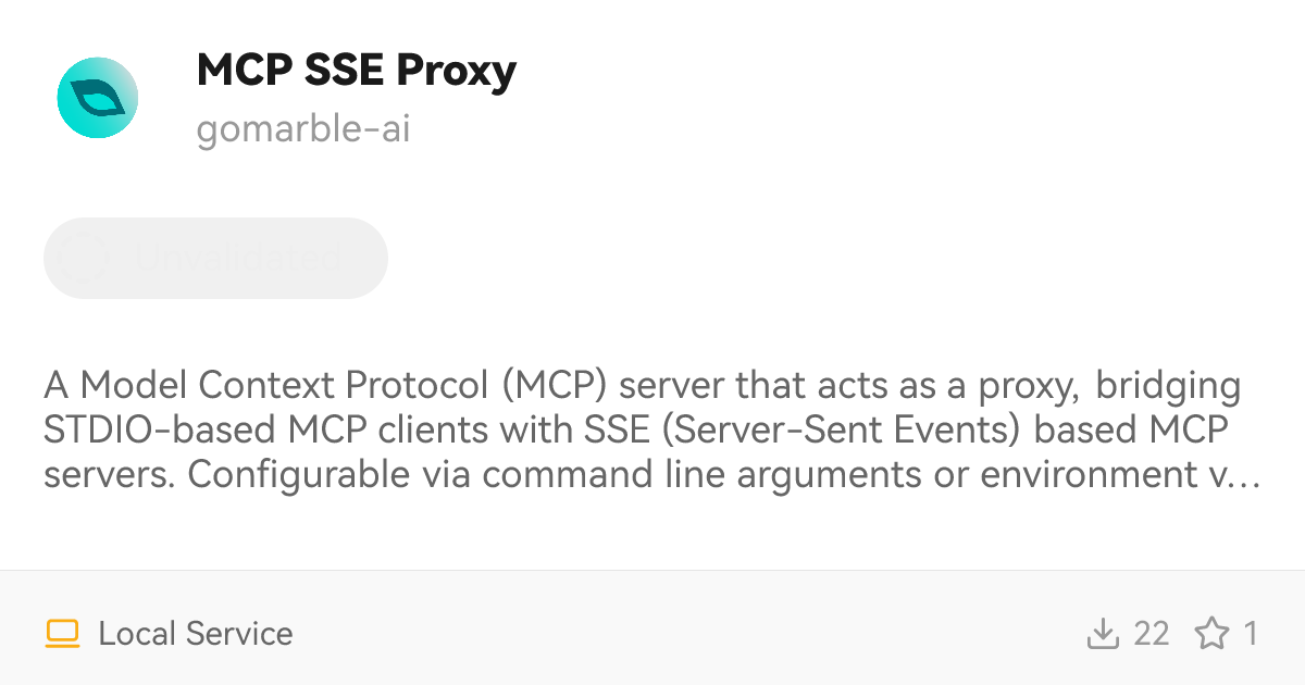 MCP SSE Proxy | MCP Servers · LobeHub