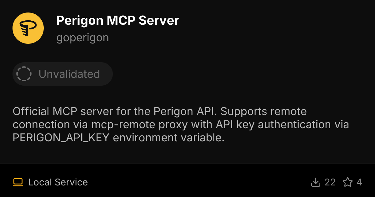Perigon MCP Server | MCP Servers · LobeHub